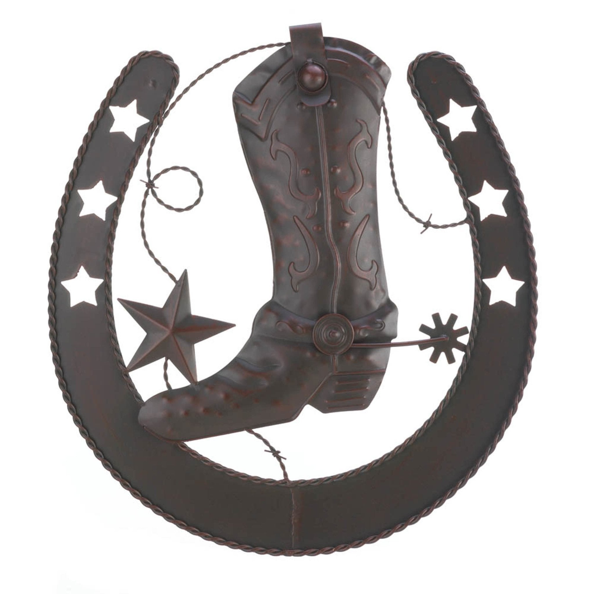 Cowboy Boot Cast Iron Wall Decor | Saunni Bee