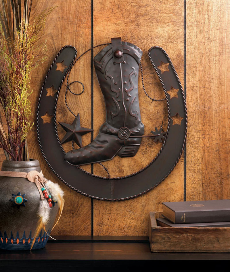 Cowboy Boot Cast Iron Wall Decor | Saunni Bee