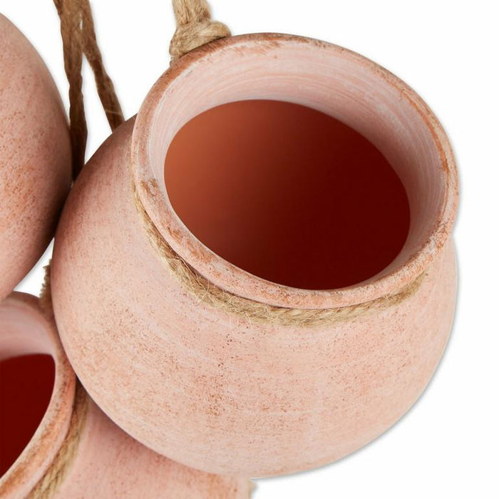 White Wash Terracota, Blue Tones & Neutral Garden Dangling Mini Pots